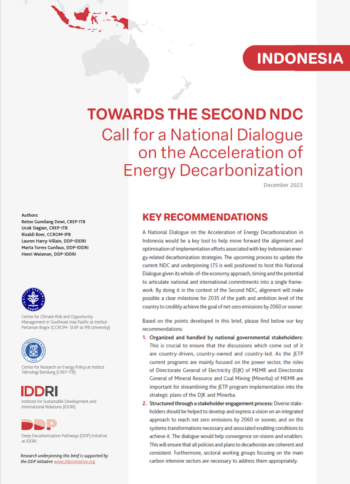 Towards the Second NDC : Call for a National Dialogue on the ...